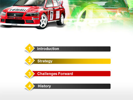 Rally Car PowerPoint Template, Backgrounds | 00611 | PoweredTemplate.com