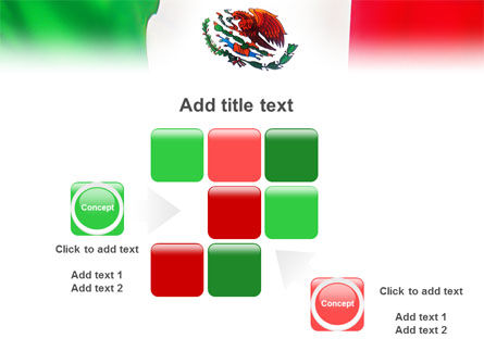 Mexican Flag PowerPoint Template, Backgrounds | 01716 | PoweredTemplate.com