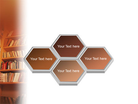 Girl On The Library Background PowerPoint Template, Backgrounds | 01770 ...