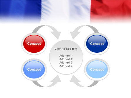French Flag PowerPoint Template, Backgrounds | 01805 | PoweredTemplate.com
