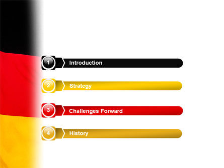 German Flag PowerPoint Template, Backgrounds | 01837 | PoweredTemplate.com