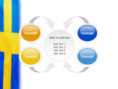 Swedish Flag PowerPoint Template, Backgrounds | 02026 | PoweredTemplate.com