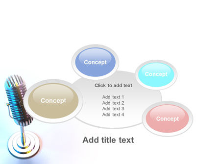 Plantilla de PowerPoint - micrófono, fondos | 02027 | PoweredTemplate.com