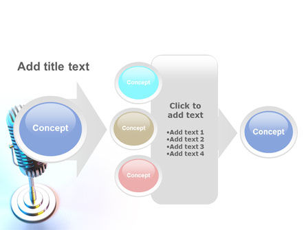 Plantilla de PowerPoint - micrófono, fondos | 02027 | PoweredTemplate.com