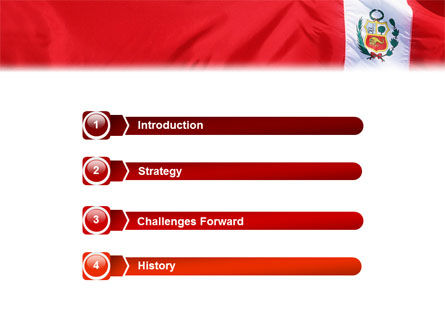 Flag of Peru PowerPoint Template, Backgrounds | 02158 | PoweredTemplate.com