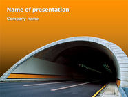 Tunnel On An Orange Background - Free Presentation Template for Google ...