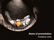 Gold Mining PowerPoint Template, Backgrounds | 02545 | PoweredTemplate.com