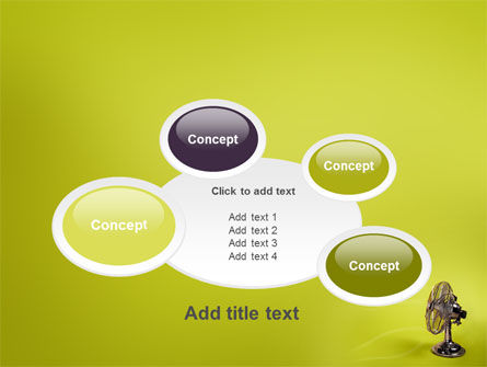 Ventilator On Light Olive Background PowerPoint Template, Backgrounds ...