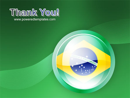 Brazil Sign PowerPoint Template, Backgrounds | 02926 | PoweredTemplate.com