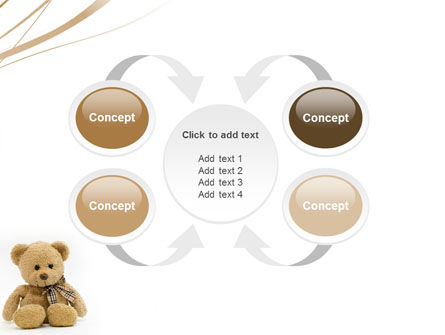 Teddy Bear On A White Background PowerPoint Template, Backgrounds ...