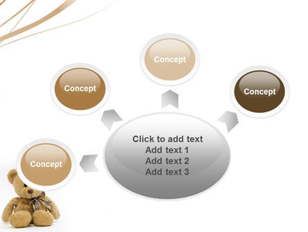 Teddy Bear On A White Background PowerPoint Template, Backgrounds ...