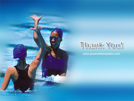 Winners In Swimming Pool PowerPoint Template, Backgrounds | 03374 ...