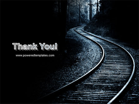 Railway PowerPoint Template, Backgrounds | 03431 | PoweredTemplate.com