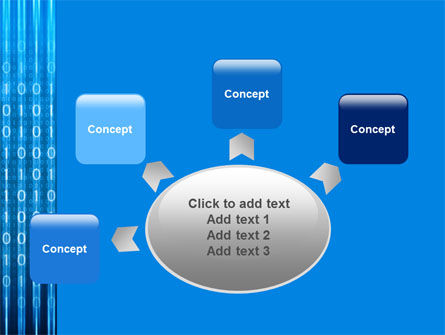 Blue Code PowerPoint Template, Backgrounds | 03529 | PoweredTemplate.com