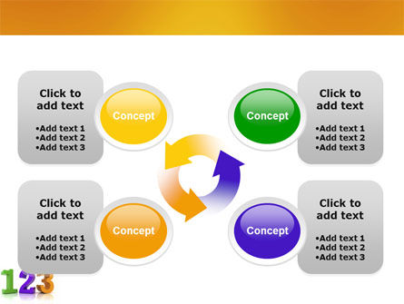 One Two Three PowerPoint Template, Backgrounds | 03709 ...