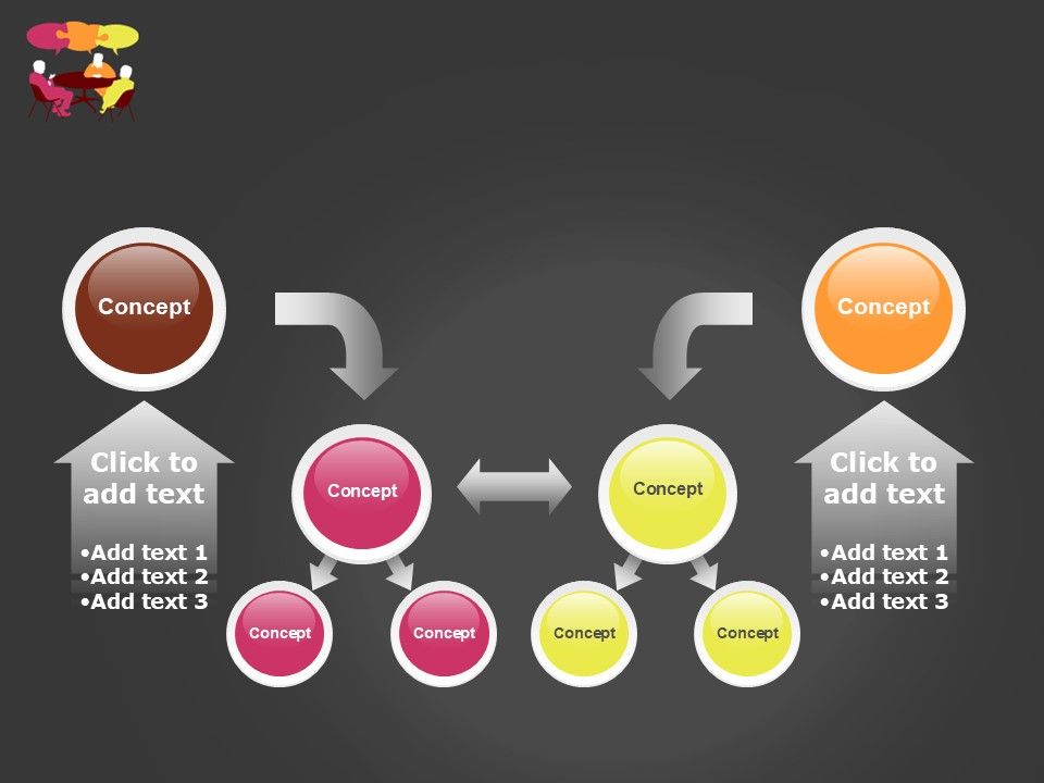 Dialogue PowerPoint Template, Backgrounds | 03826 | PoweredTemplate.com