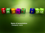 Modèle PowerPoint de merci cubes, Arrière-plans | 03944 ...