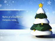 Christmas Tree On The Blue Snow - Free Presentation Template for Google ...