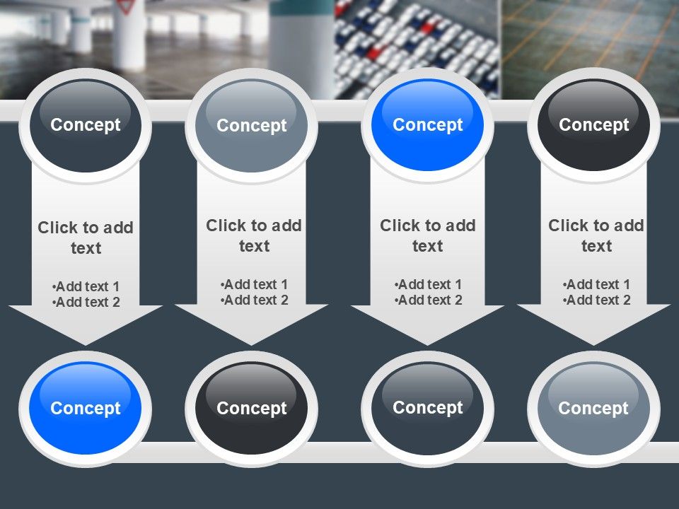 Parking Lot PowerPoint Template, Backgrounds | 04727 | PoweredTemplate.com