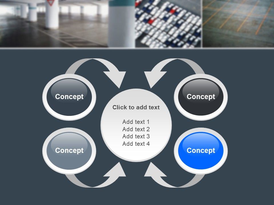 Parking Lot PowerPoint Template, Backgrounds | 04727 | PoweredTemplate.com