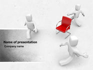 Businessmen Running Around Chairman - Free Presentation Template for ...