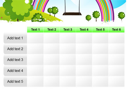 Childish Rainbow PowerPoint Template, Backgrounds | 05045 ...