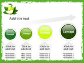 Cut Green Apple PowerPoint Template, Backgrounds | 05071 ...