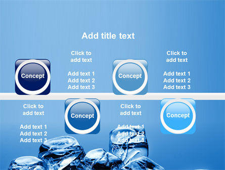 Ice Cubes PowerPoint Template, Backgrounds | 05130 | PoweredTemplate.com