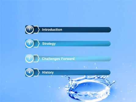 Blue Water Splash PowerPoint Template, Backgrounds | 05444 ...