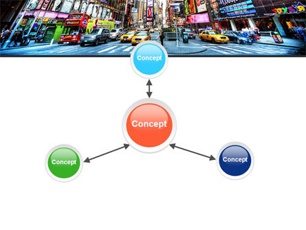 Times Square PowerPoint Template, Backgrounds | 05456 | PoweredTemplate.com