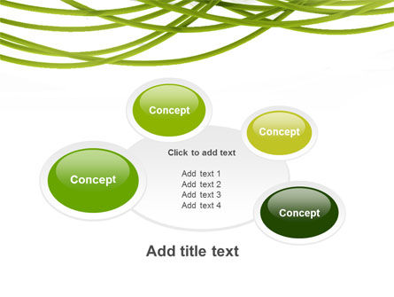 Green Fibers PowerPoint Template, Backgrounds | 05553 | PoweredTemplate.com