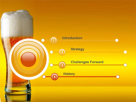 Goblet Of Beer Foaming PowerPoint Template, Backgrounds | 05748 ...