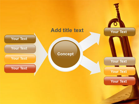 Trumpet PowerPoint Template, Backgrounds | 05788 | PoweredTemplate.com