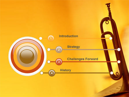 Trumpet PowerPoint Template, Backgrounds | 05788 | PoweredTemplate.com