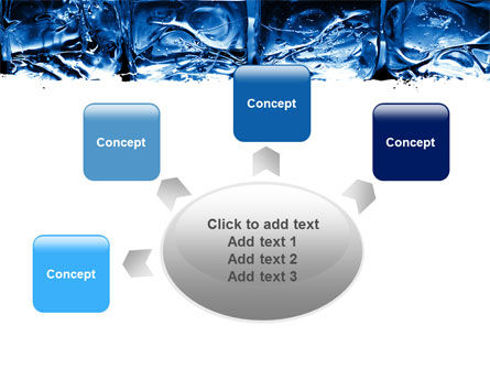 Cubes of Ice PowerPoint Template, Backgrounds | 05937 | PoweredTemplate.com