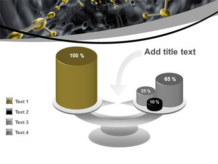Molecular Model In Dark Blue Colors PowerPoint Template, Backgrounds ...
