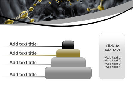 Molecular Model In Dark Blue Colors PowerPoint Template, Backgrounds ...