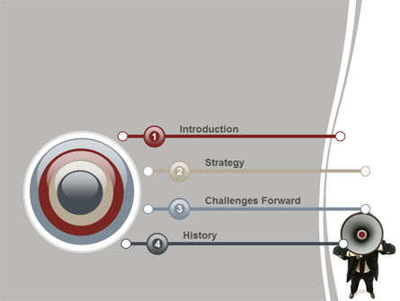 Plantilla de PowerPoint - altavoz con megáfono, fondos | 06285 ...