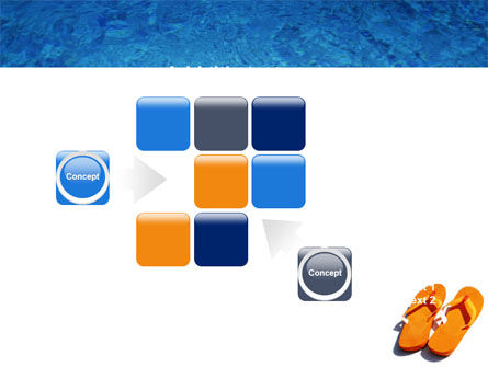 Slippers On A Pool Skirting PowerPoint Template, Backgrounds | 06352 ...