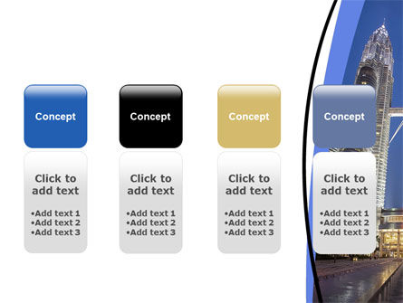 Petronas Twin Towers PowerPoint Template, Backgrounds | 06375 ...