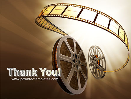 Film Reel In Light Brown Color PowerPoint Template, Backgrounds | 06599 ...