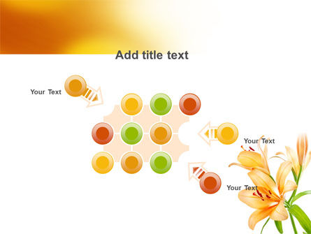 Yellow Lily PowerPoint Template, Backgrounds | 06649 | PoweredTemplate.com