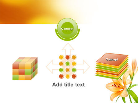 Yellow Lily PowerPoint Template, Backgrounds | 06649 | PoweredTemplate.com