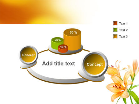Yellow Lily PowerPoint Template, Backgrounds | 06649 | PoweredTemplate.com