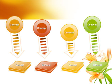 Yellow Lily PowerPoint Template, Backgrounds | 06649 | PoweredTemplate.com