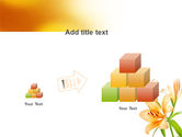Yellow Lily PowerPoint Template, Backgrounds | 06649 | PoweredTemplate.com