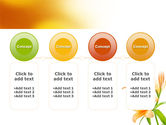 Yellow Lily PowerPoint Template, Backgrounds | 06649 | PoweredTemplate.com