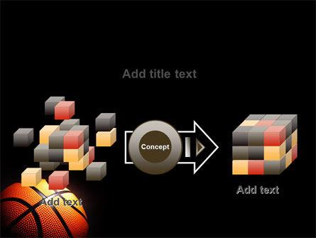 Basketball Ball on NBA Colors Floor PowerPoint Template, Backgrounds ...