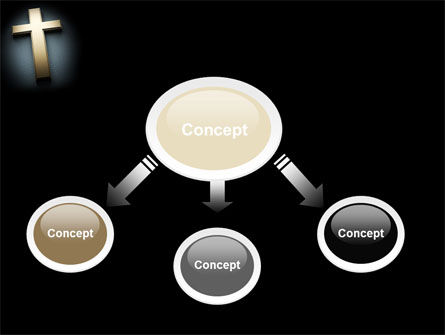 Plantilla de PowerPoint - cruz en la oscuridad, fondos | 07291 ...