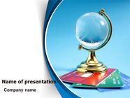 Crystal Globe At The Plastic Cards - Free Presentation Template for ...